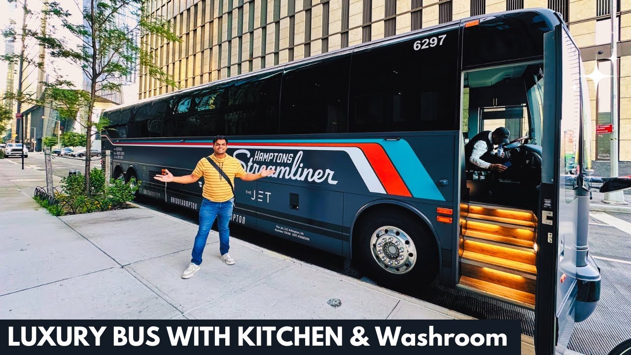 America's MOST LUXURIOUS FIRST CLASS Bus Journey with Washroom Onboard ...