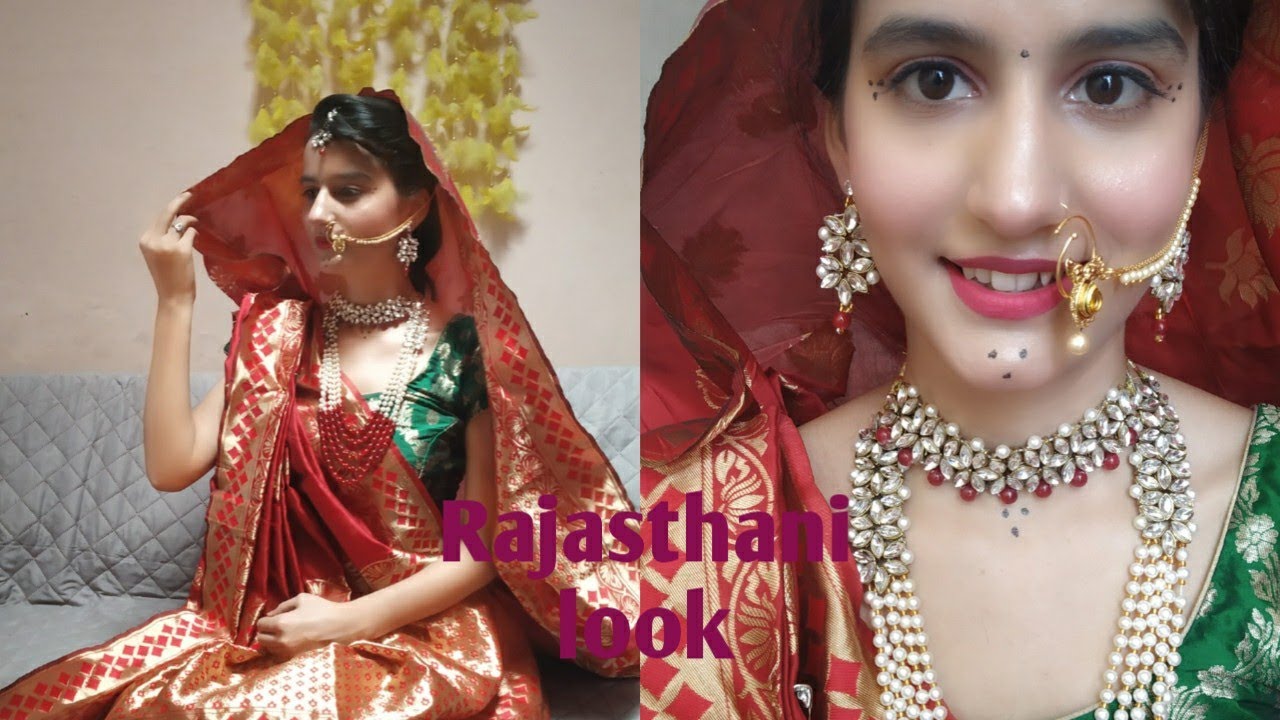 Rajasthani look makeup tutorial! EASY aesthetic look for any wedding ...