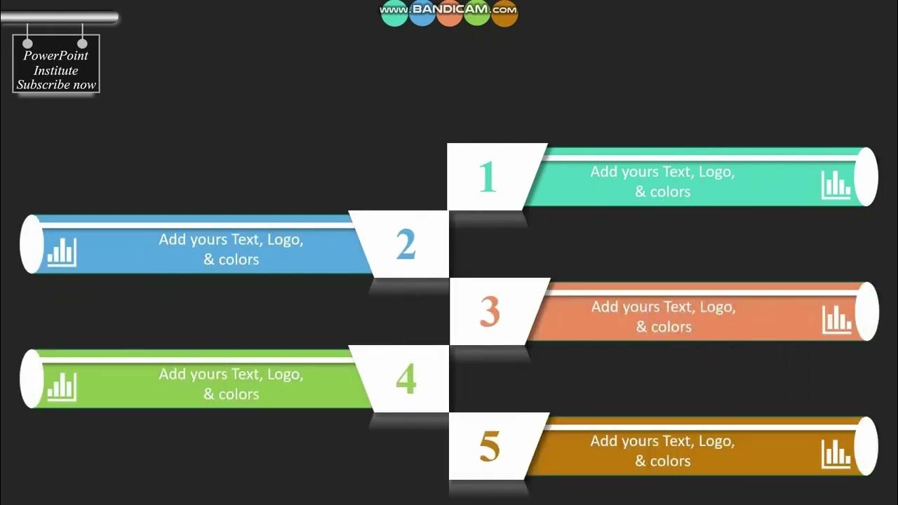 PowerPoint animation 5 steps infographic slide design tutorial |PowerPoint Presentation ...