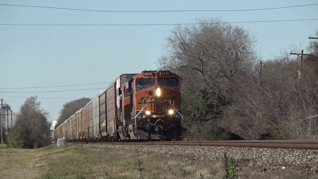 Railfanning in Richmond, TX. - February 8, 2022 (full of BNSF) - YouTube