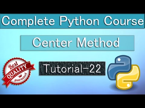 Python Center String Method - YouTube