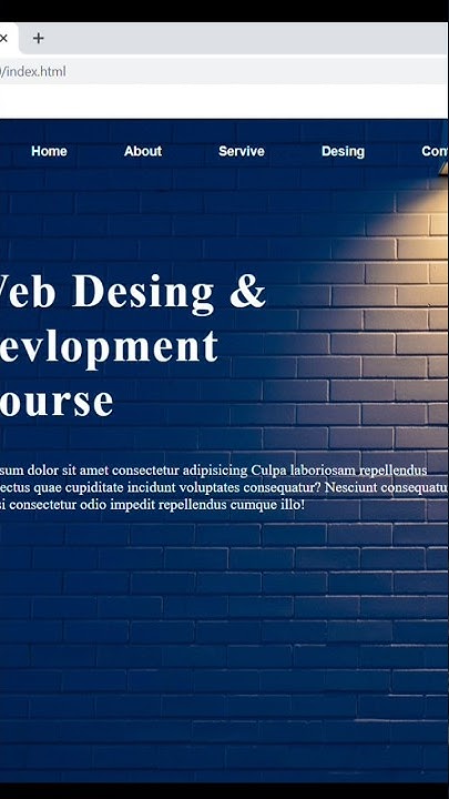Create Website Home page using HTML & CSS||Website Home page||HTML and ...