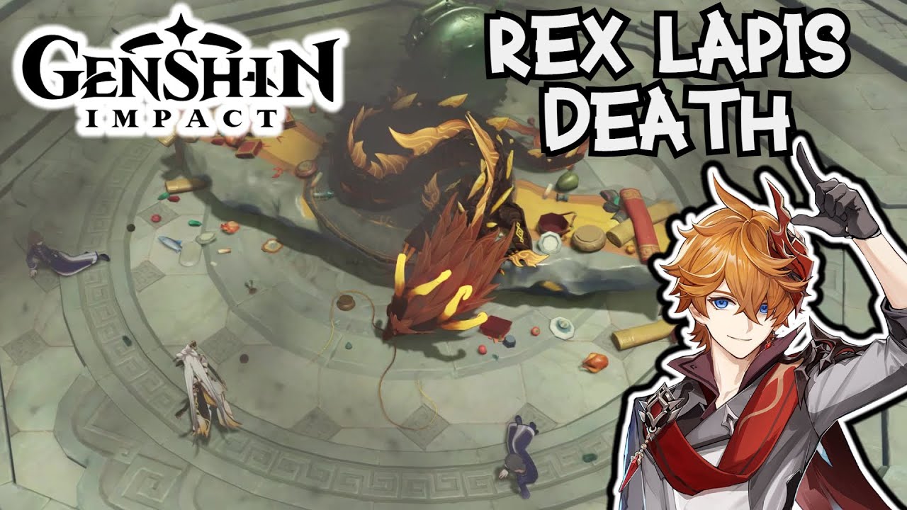 GEO ARCHON REX LAPIS DEATH GENSHIN IMPACT - YouTube