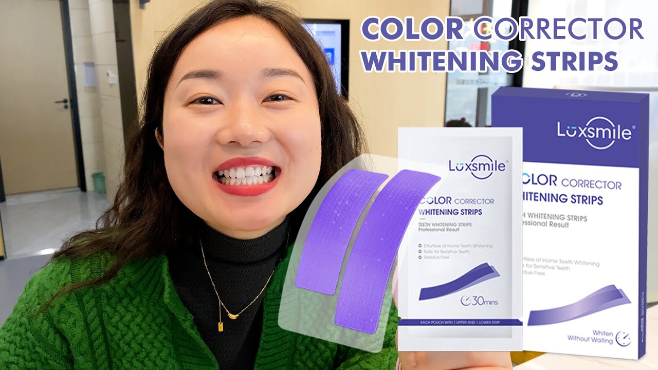 Color Corrector Whitening Strips Non Peroxide Teeth Whitening Strips ...