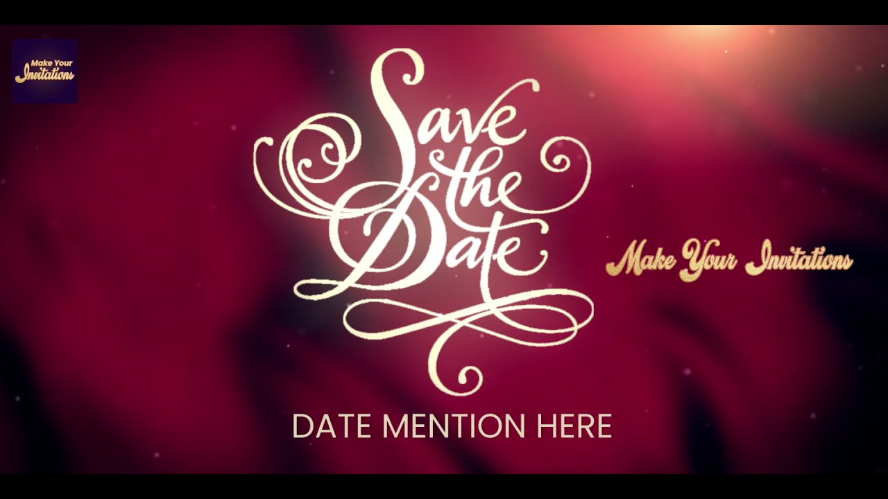 Best Cinematic Wedding Invitation Video | Save The Date Video | Make ...