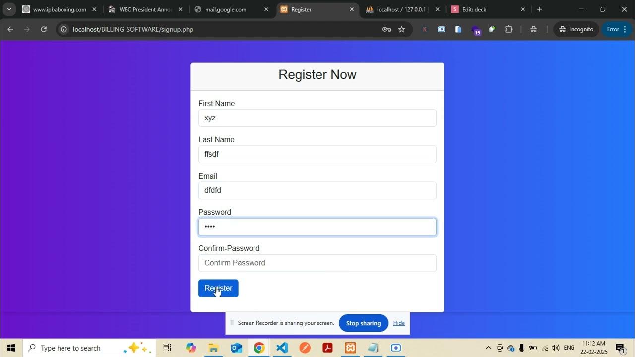 Registration Form Validation using jQuery | Billing & Inventory ...