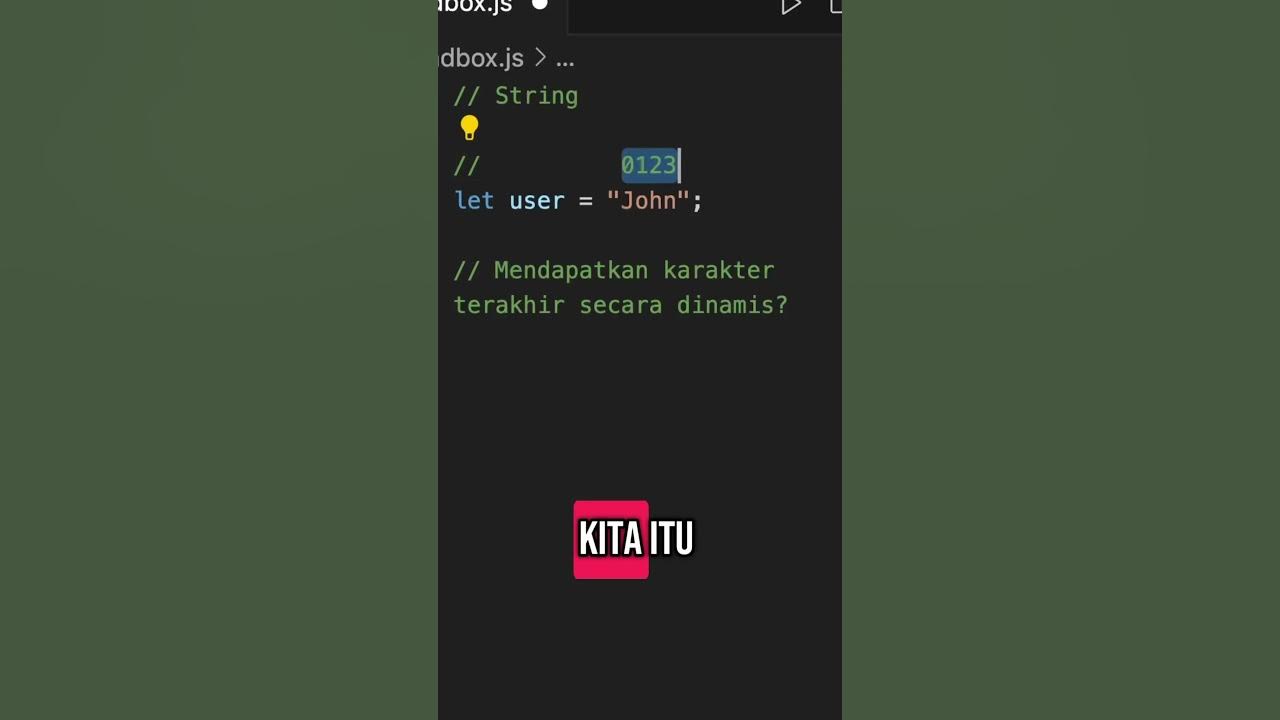 String di JS part 2. 100 hari belajar ngoding bareng ex-instruktur bootcamp! #ngoding - YouTube