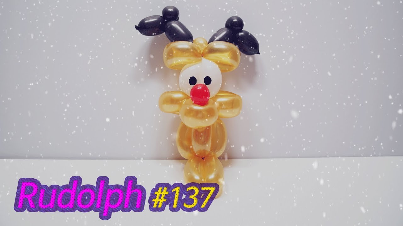 풍선아트 루돌프 #137 요술풍선 / Rudolph - Balloon Art #137 // 크리스마스 시즌 (Christmas ...