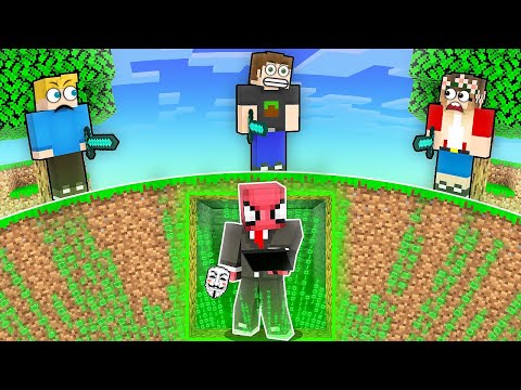 MANHUNT YARIŞMASINDA HACK İLE TROLLEDİM - Minecraft