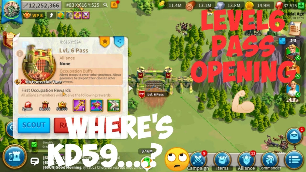 Level 6 Pass Opening Ceremony😁| News About 59...?🤔| Rise of Kingdoms ...