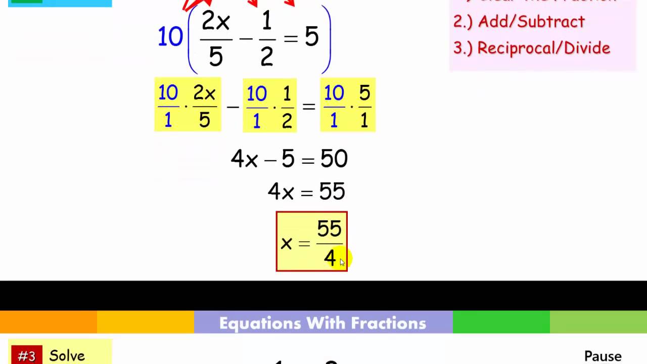 Clearing the Fraction - YouTube