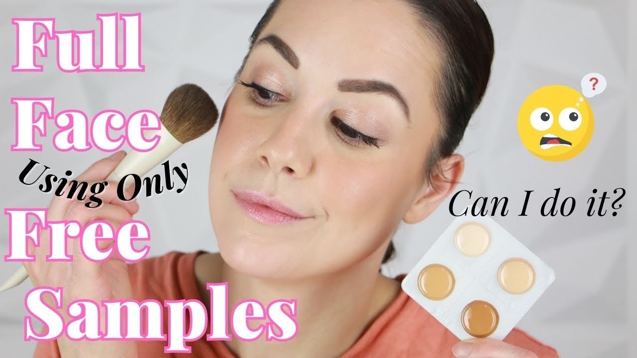 Full Face Using ONLY Free Samples - YouTube