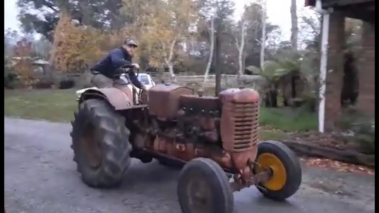 1938 Massey Harris Pacemaker First start and drive - YouTube