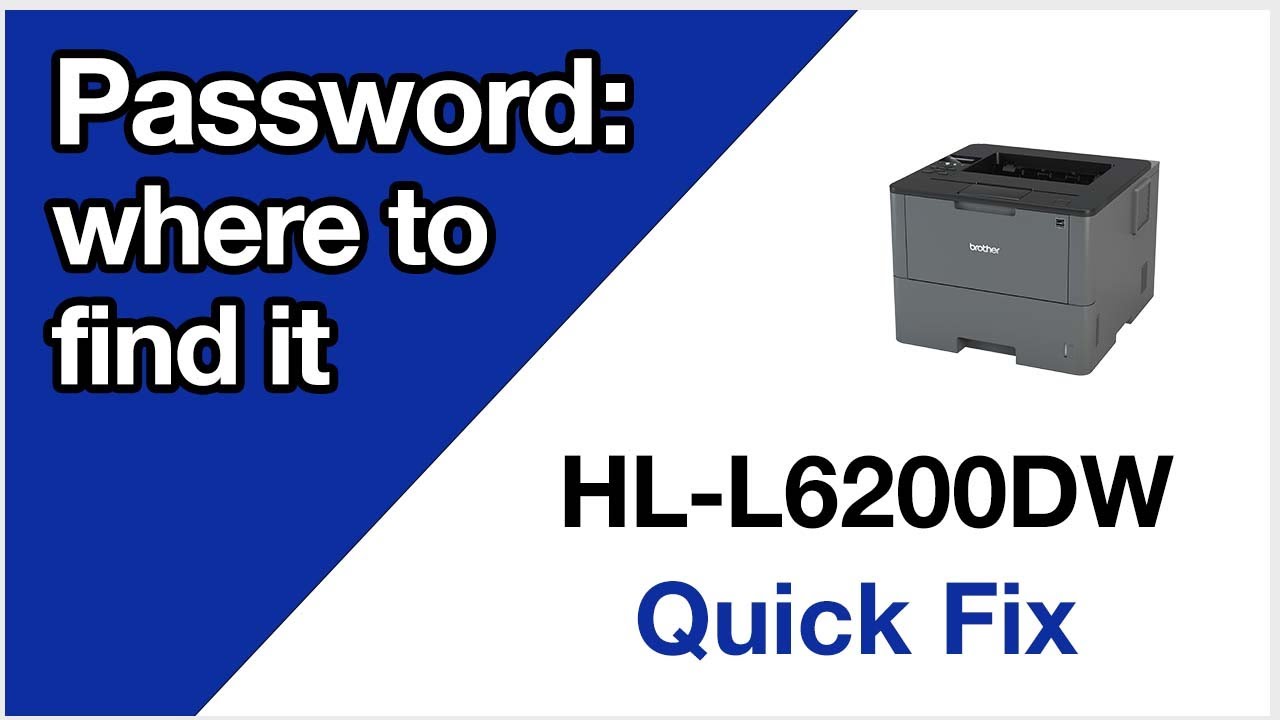 HLL6200DW find machine password – Brother quick fix - YouTube
