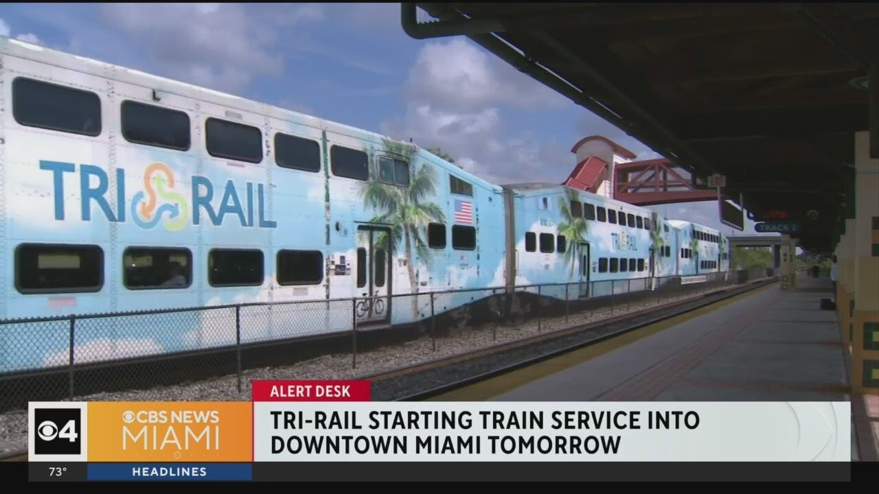 Tri-Rail beginning service to Downtown Miami on Saturday - YouTube