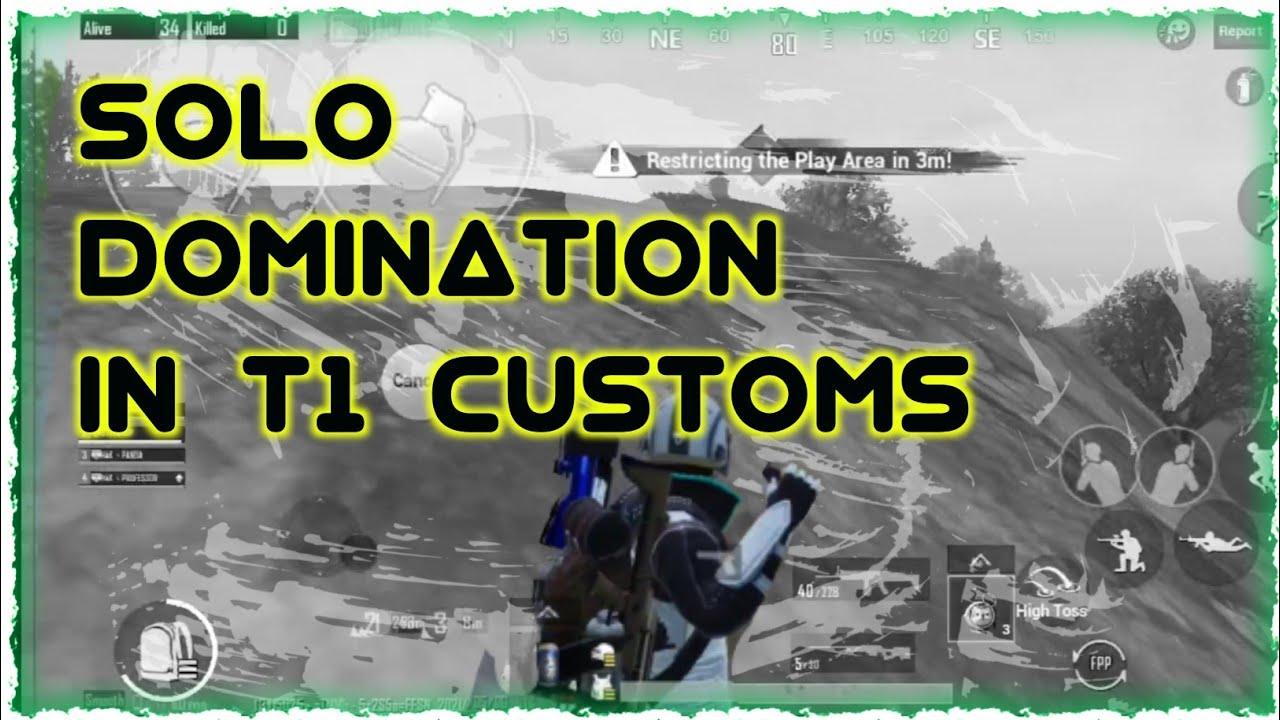 How To Carry Teammates in T1 Customs | Solo Domination | iPhone 11,11 ...