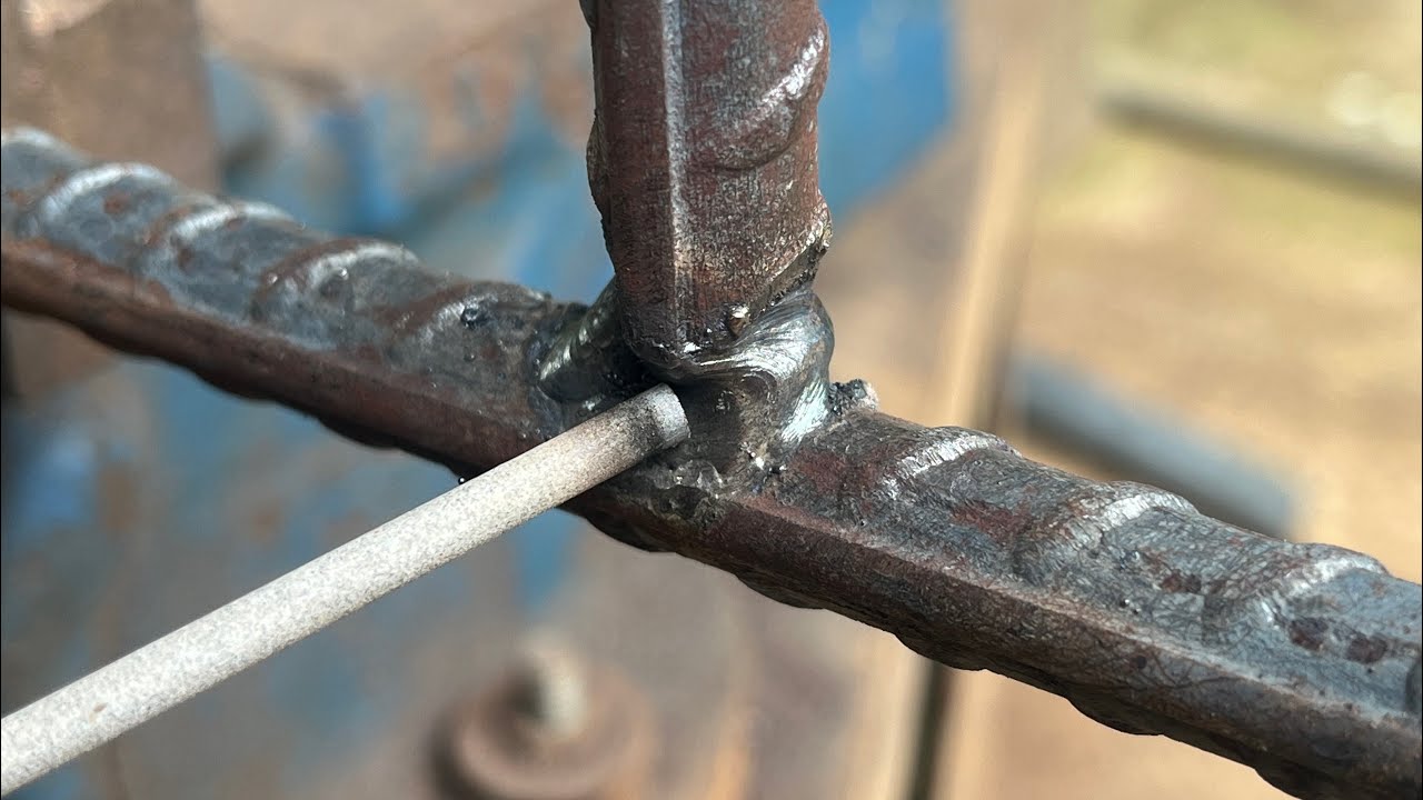 make strong joints by welding concrete iron - YouTube