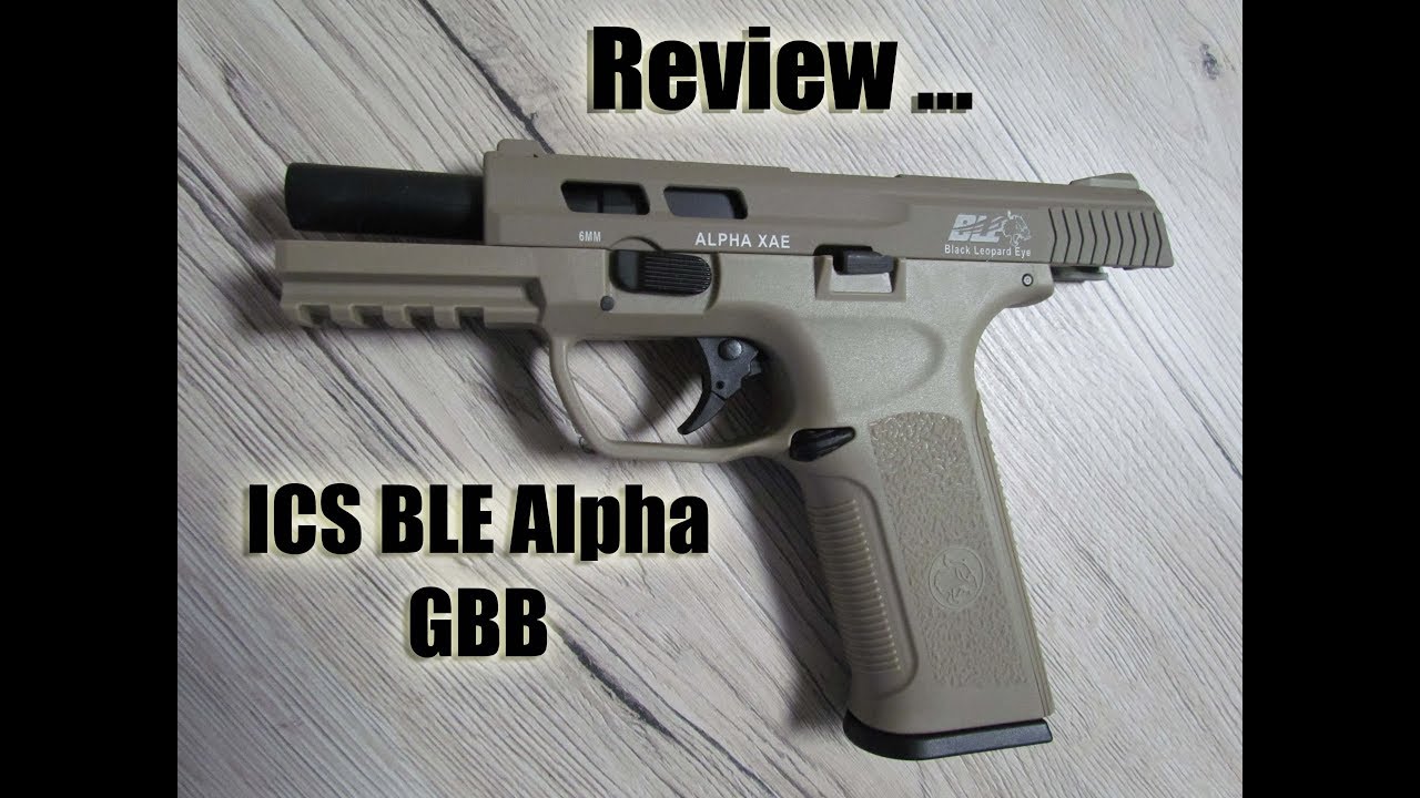 Review ICS BLE XLE Alpha GBB TAN - YouTube
