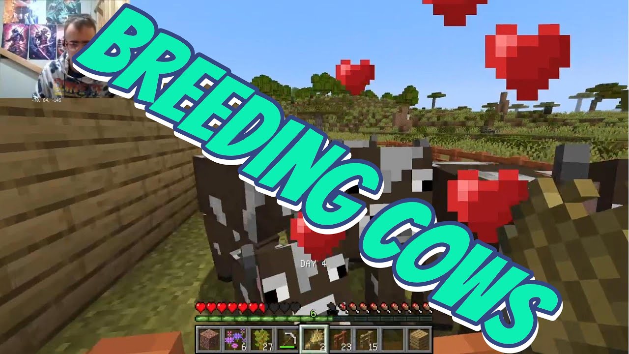 cool cow farm just playing minecraft - YouTube