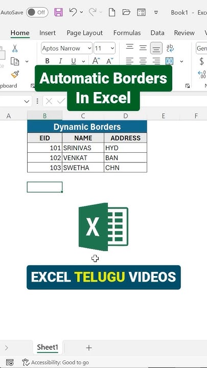 How to Add Borders Automatically in Excel (Quick & Easy!) - YouTube