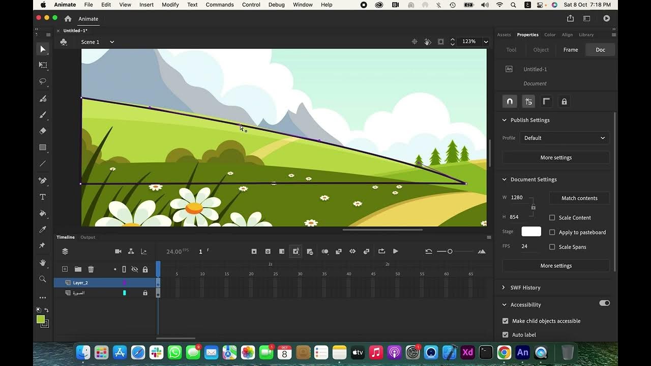 #05 الرسوم المتحركة Adobe Animate 2021 - مثال تطبيقي - YouTube