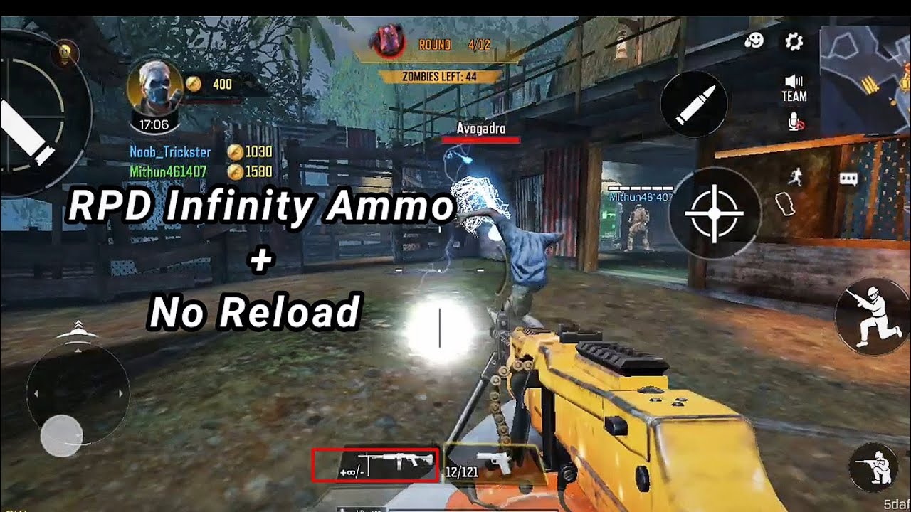 RPD Infinity Ammo and No Reload Attachment || Best For Codm Zombie mode - YouTube