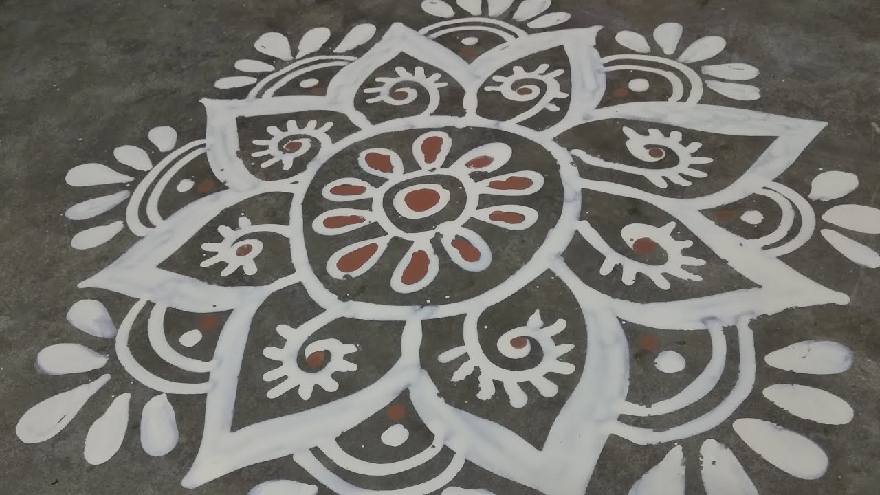beautiful design # koyel rangoli # - YouTube
