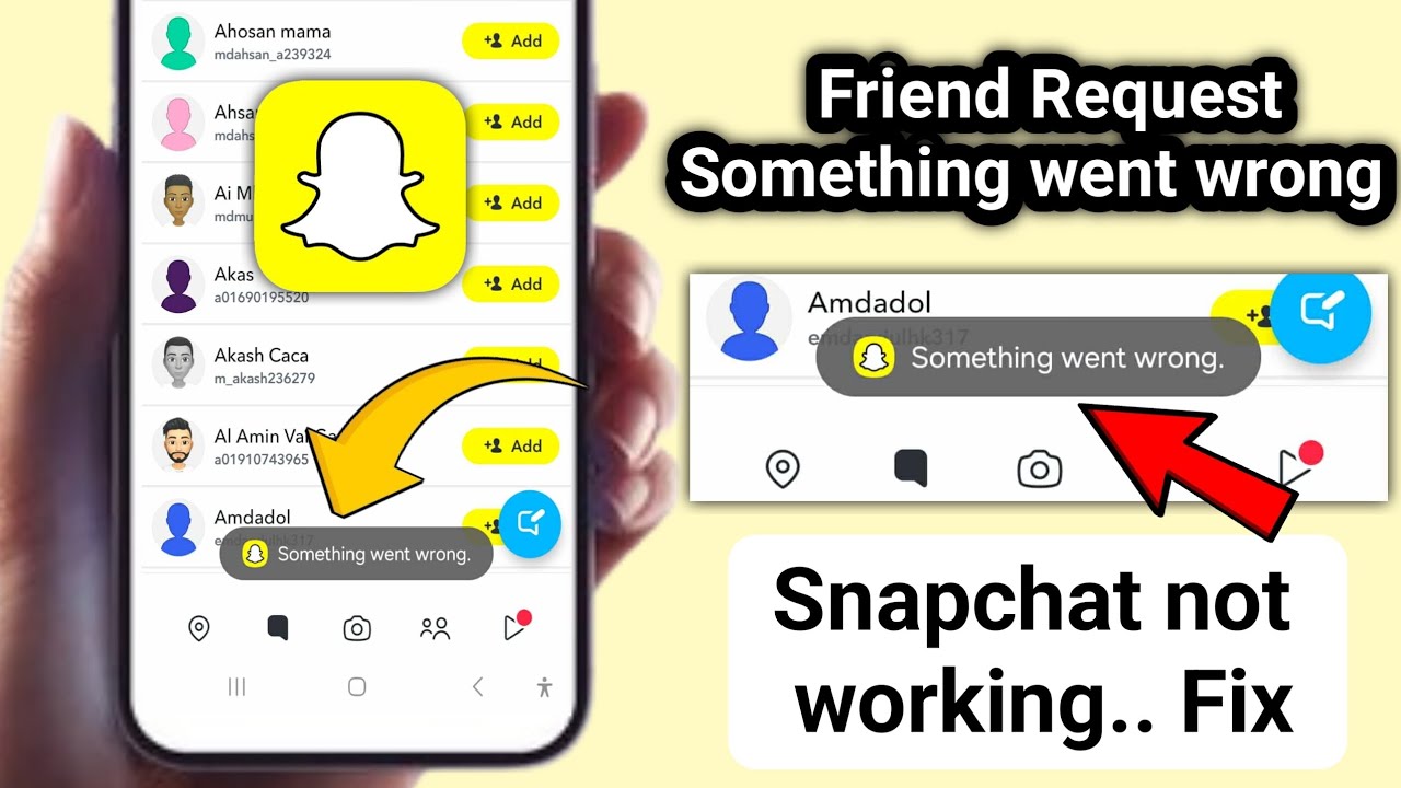 Fix Snapchat friend request not sending&something went wrong | Snapchat ...