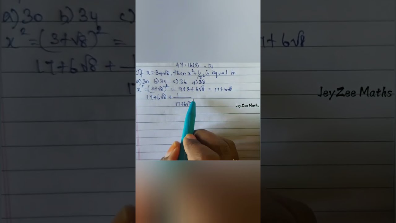 If X 3 Root 8 Then X 2 1 x 2 Is Equal To YouTube If X 3 Root 8 Then X 2 1 x 2 Is Equal To YouTube