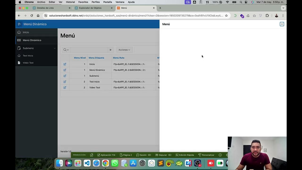 Menú Dinámico en Oracle APEX - YouTube