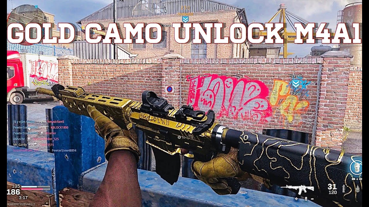 Call of duty: Gold Camo M4A1 unlock - YouTube