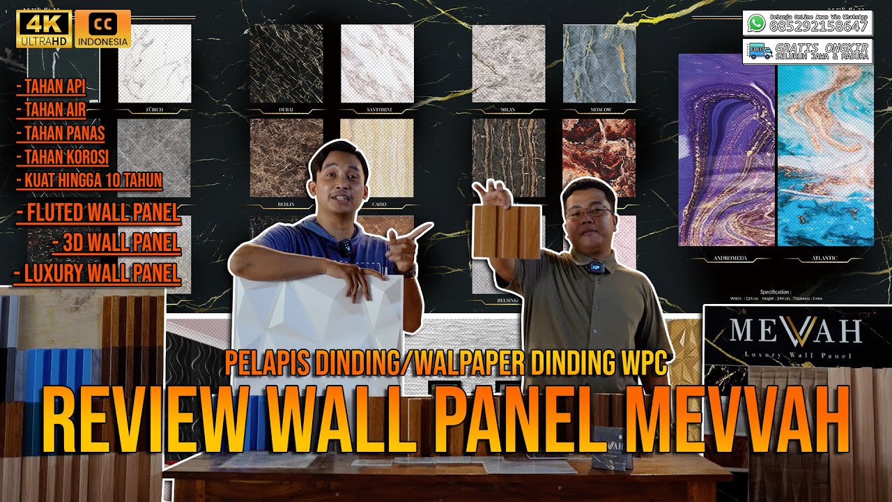 REVIEW 3D, LUXURY & FLUTED WALL PANEL MEVVAH. PELAPIS & PENGHIAS ...