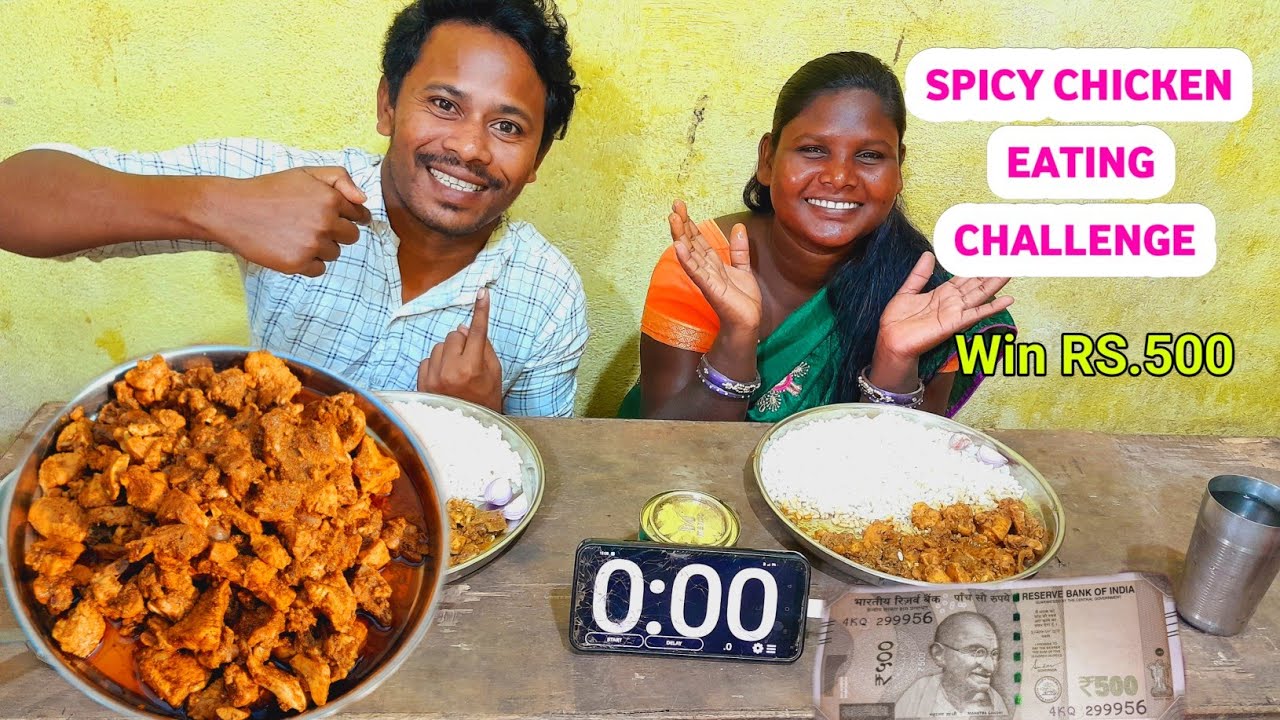 Spicy Chicken Eating Challenge|Who will win?|Eating Show|Chicken Rice ...