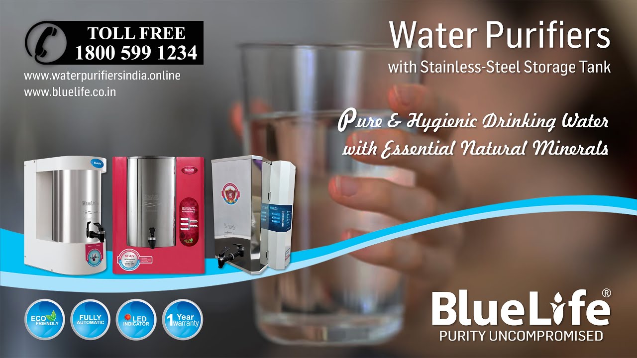 BlueLife® Water Purifiers | Detachable Stainless-Steel Storage Tank ...