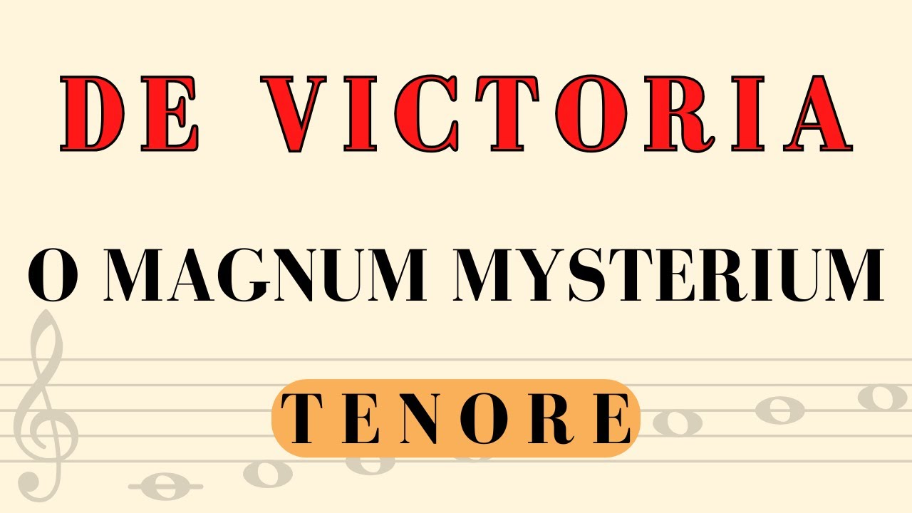 Tomàs Luis de Victoria - O magnum mysterium, tenor part - YouTube