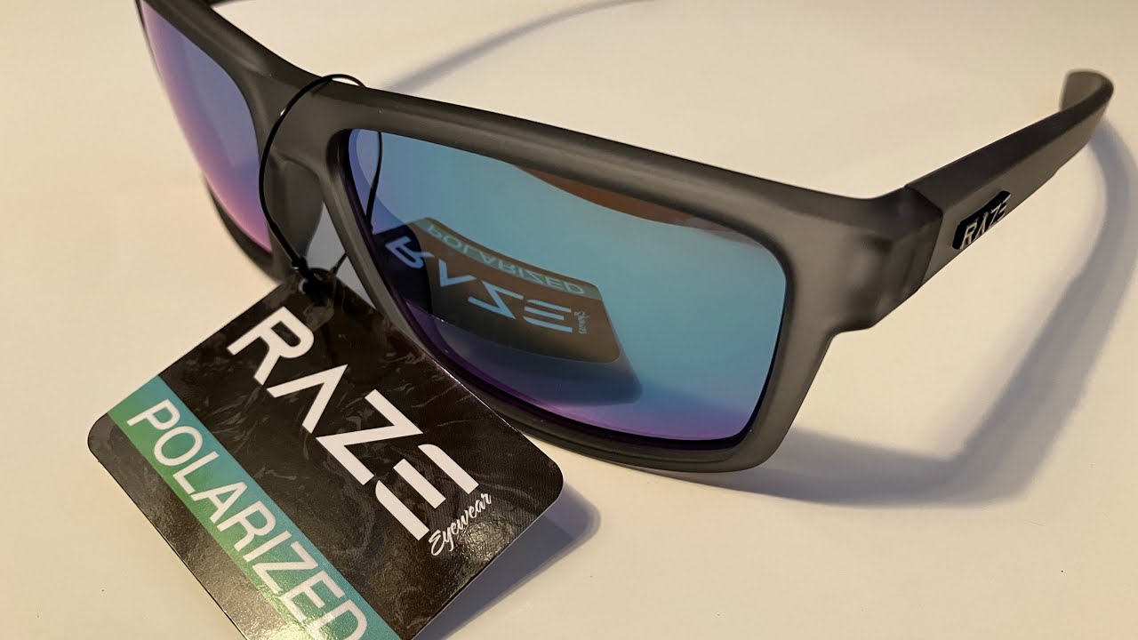 RAZE Eyewear Sunglasses Offshore Polarized Gray Mirrored Lens 25244 ...