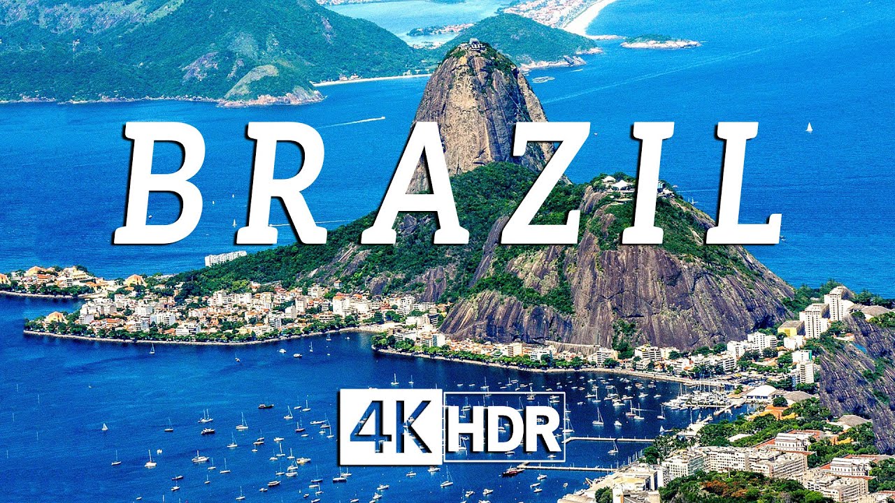 FLYING OVER BRAZIL 4K UHD | Relaxing Music Along With Beautiful Nature ...