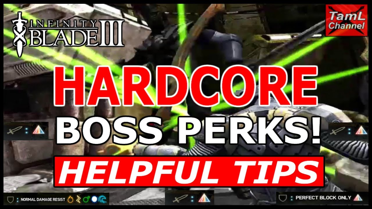Infinty Blade 3: HARDCORE BOSS PERKS - HELPFUL TIPS! (Part 1) - YouTube