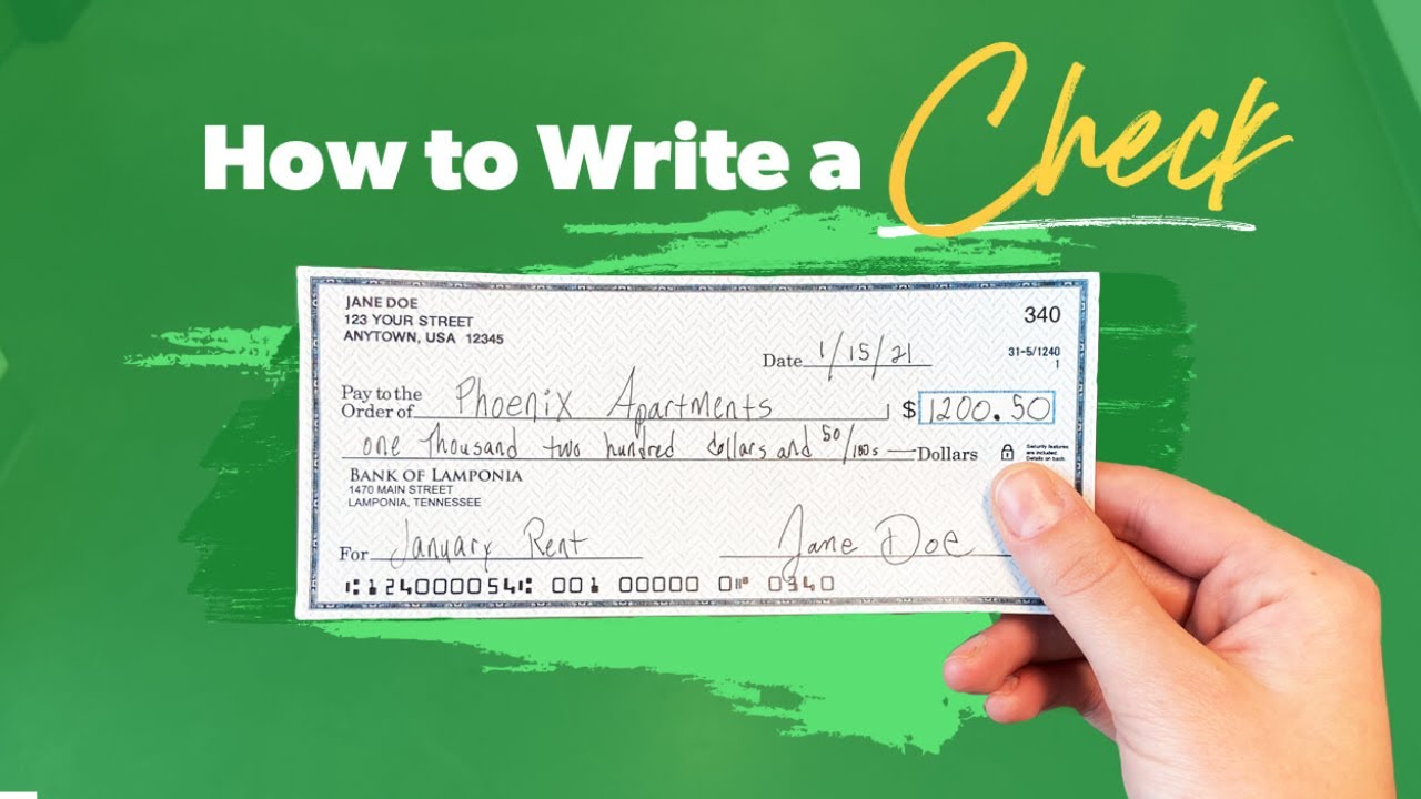 How to write a check like a Pro - YouTube