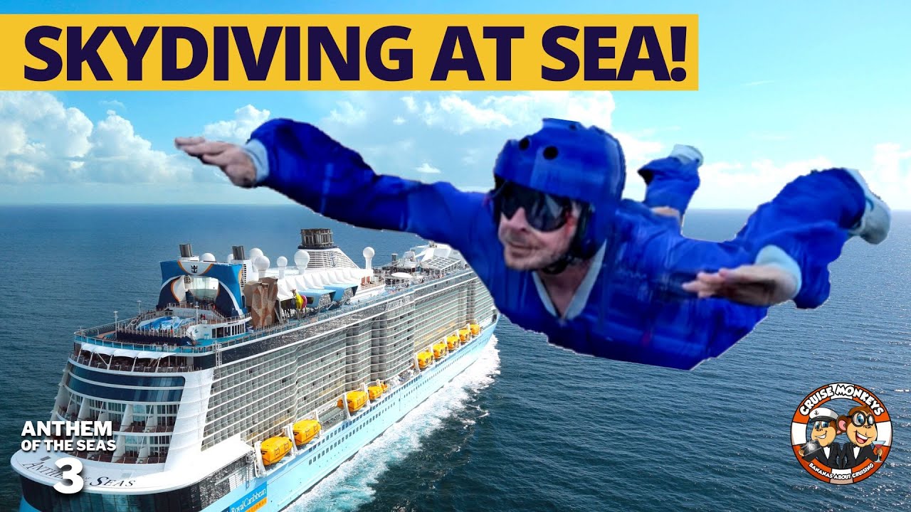 SKYDIVING and SHARKS on a cruise! 🤯 Royal Caribbean Anthem of the Seas ...