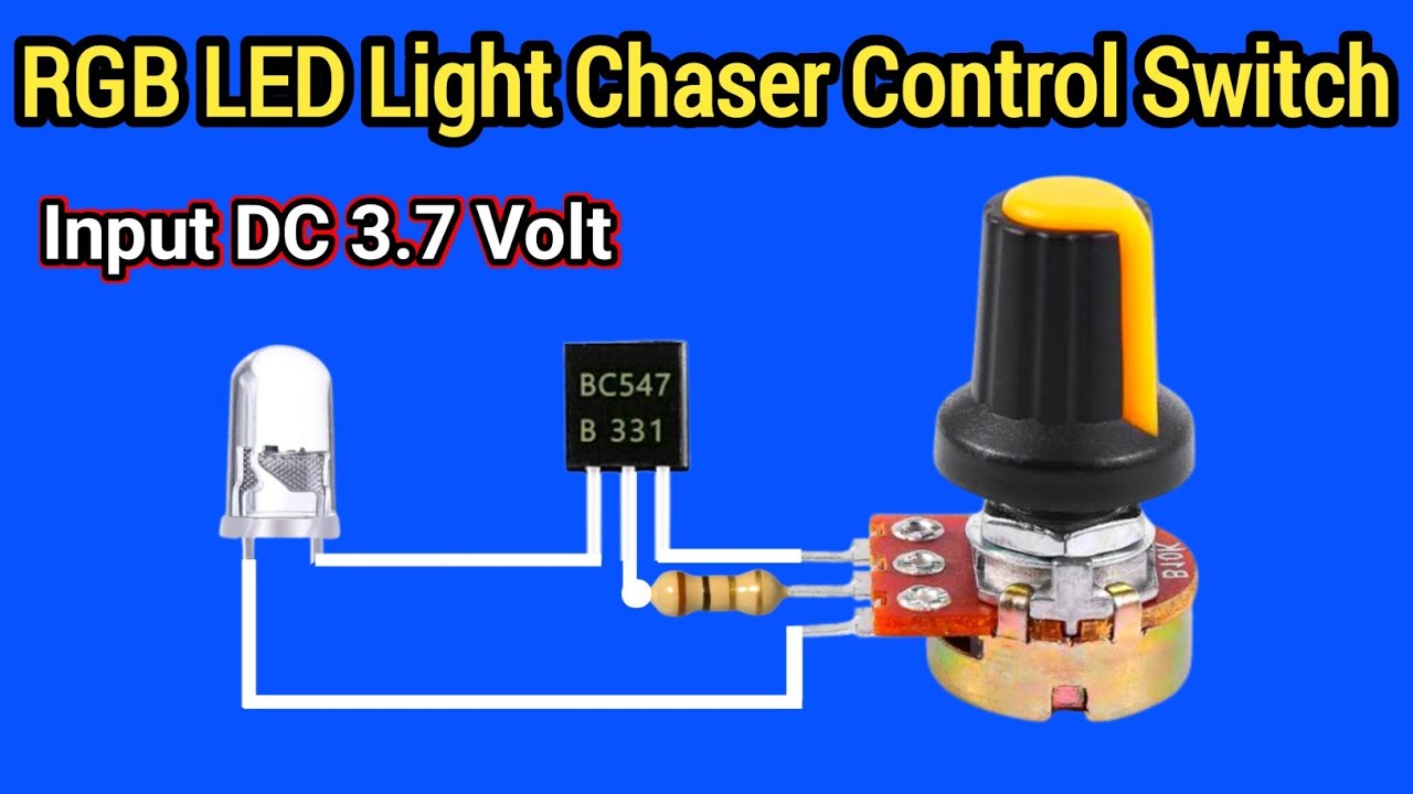RGB LED Light Chaser Control Switch | Using BC547 Transistor ...