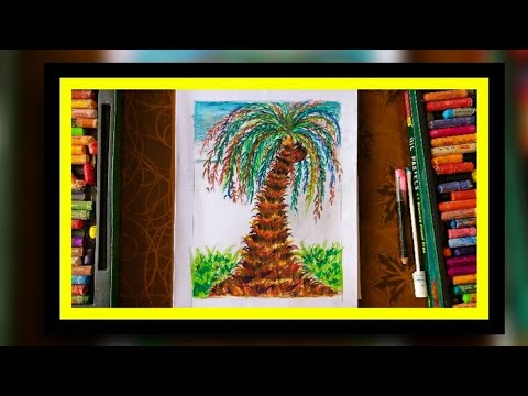 How To Draw Date Palm Tree Easy Step by Step | Date Palm Tree Easy ...
