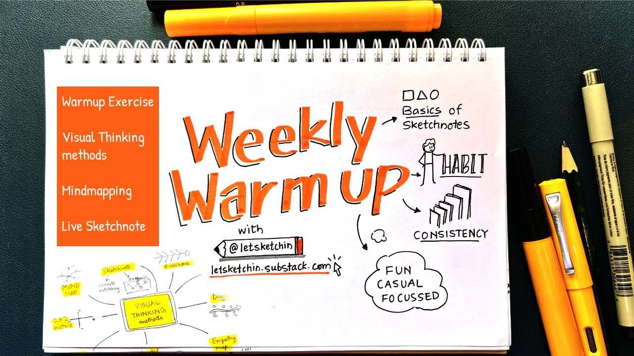 Visual Thinking methods - LetSketchin's Weekly Warmup - YouTube
