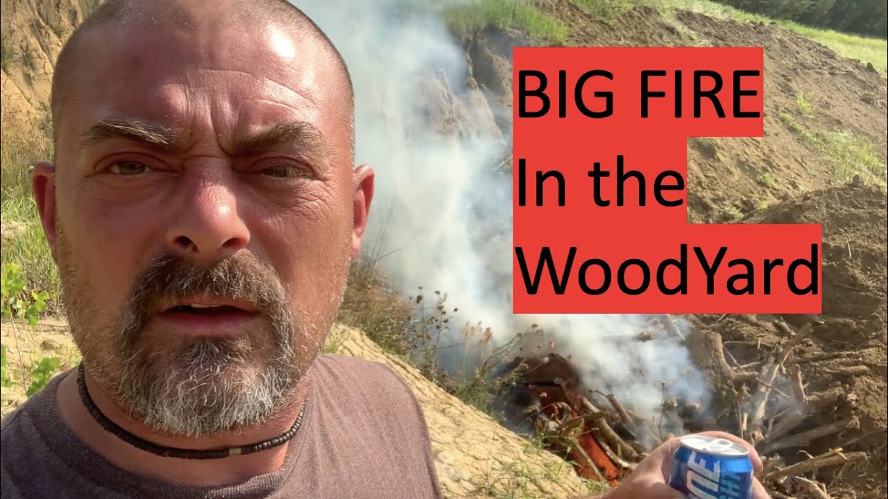 BIG FIRE in the WOODYARD🔥🔥🔥#woodyard #firewood - YouTube