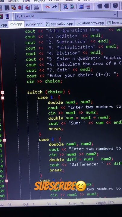 Maths Operations Ide Dev C Cppprogramming Youtube