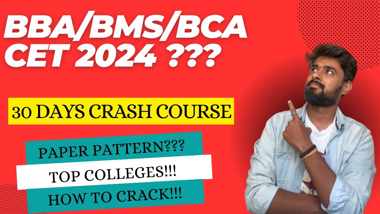 BBA BCA BMS CET 2024 | SYLLABUS | PAPER PATTERN |IMPORTANT TOPICS | HOW ...