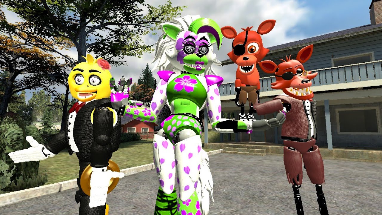 Gmod FNAF foxy jr adventures marathon (1-5) - YouTube
