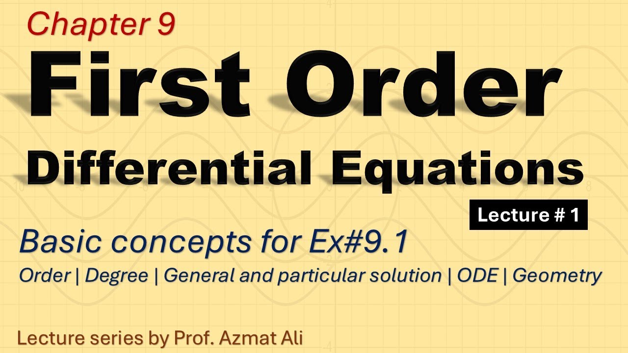 1. Order, degree, solution of Differential equation | General and ...