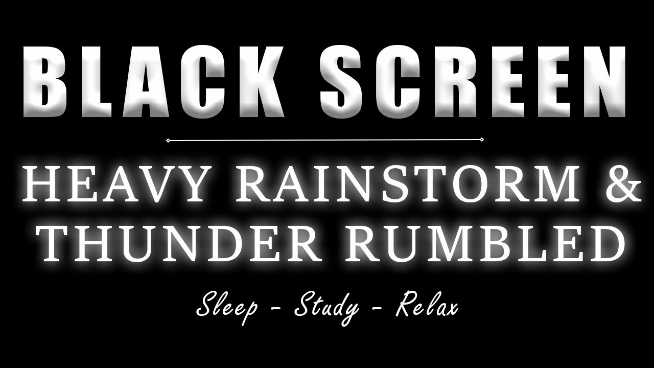 Heavy Rainstorm in Garden House with Thunder Rumbled | BLACK SCREEN ...