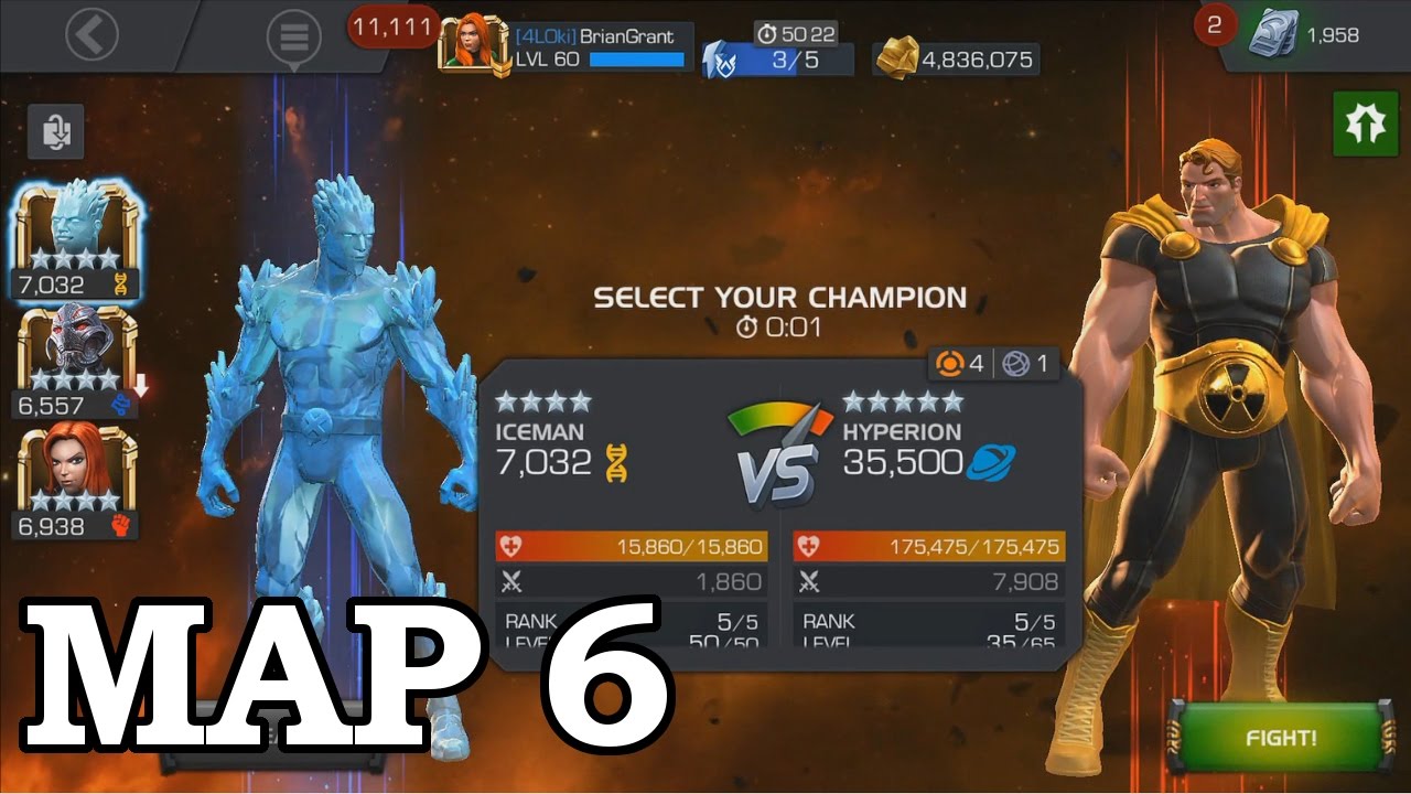 AQ Map 6 Hyperion Boss | Marvel Contest of Champions - YouTube